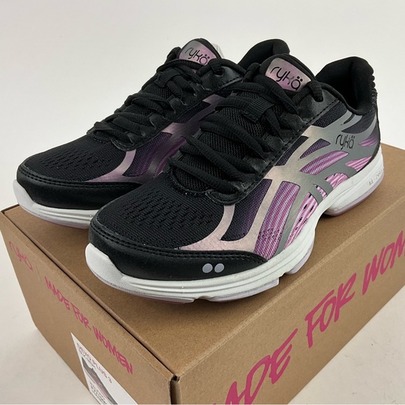 Ryka | Shoes | Rylan Womens Devo Plus 3 Black Purple Walking Shoes Us ...